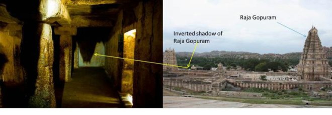 Inverted Temple Tower Image in Temple Wall Pinhole Camera Virupaksha ...