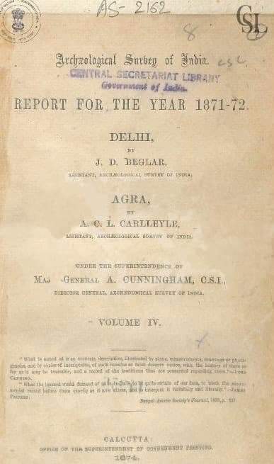 Qutub Minar Built on Hindu Temple, Archeological Survey of India 1871 ...